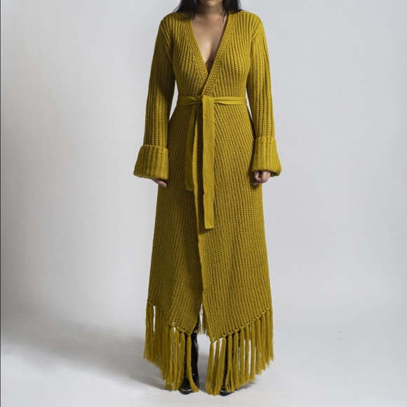 Hanifa | Dresses | Hanifa Miya Knit Cardigan Maxi Dress | Poshmark